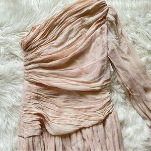 BHLDN | Dresses | Bhldn Dress Nwt Jade Metallic One Shoulder ...